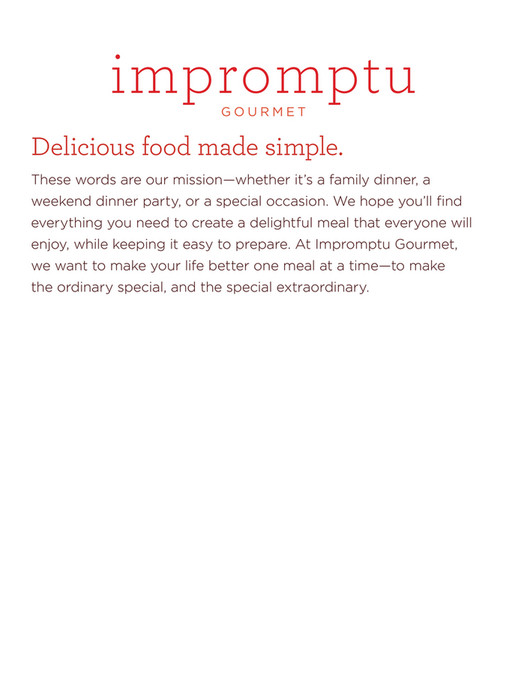 Impromptu Gourmet frozen food catalog - Page 2-3